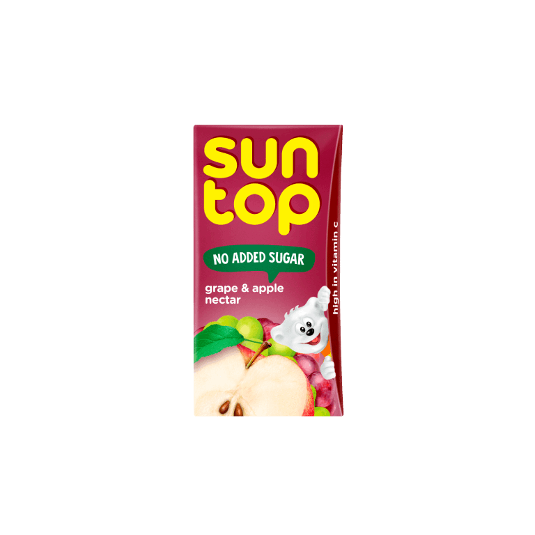 SUNTOP No Added Sugar Grape Apple Nectar 125 ml - Suntop