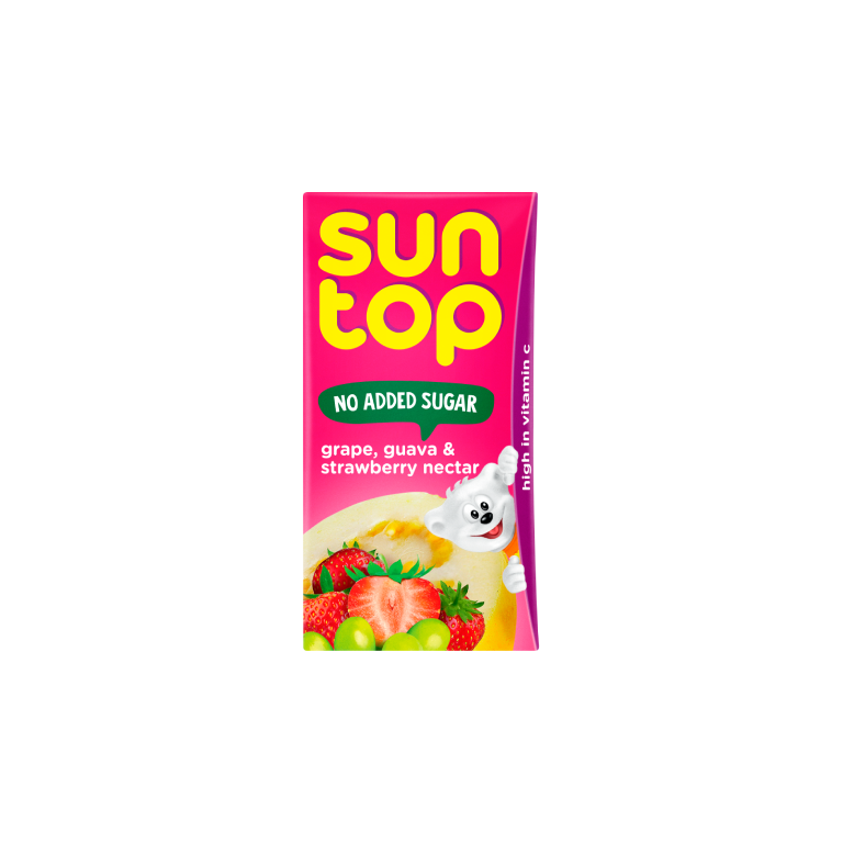 SUNTOP No Added Sugar Grape Guava Strawberry Nectar 125 ml - Suntop